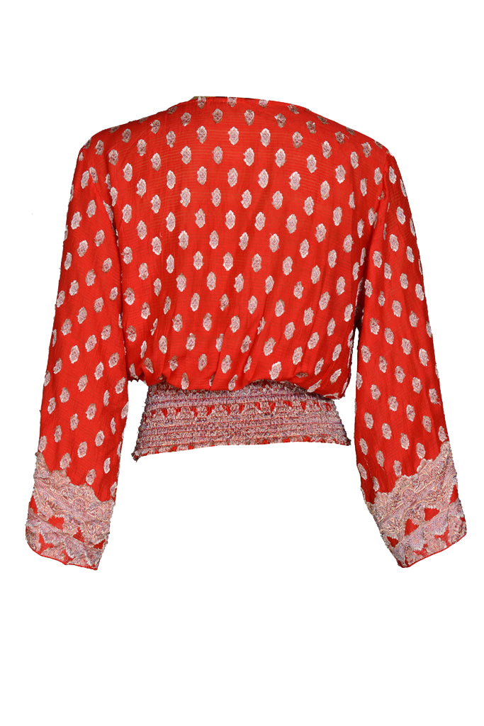 Erin | Women's Long Sleeve Loose Top Crop Top, 100% Silk – Paul Ropp